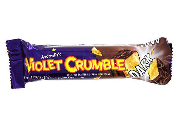 Dark Chocolate Violet Crumble 1.05oz Bar – Bruce's Candy Kitchen
