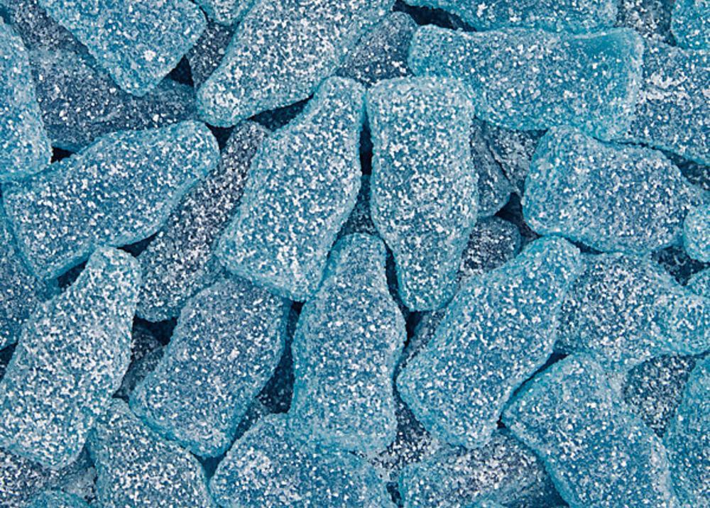Sour Blue Cola Bottles – Bruce's Candy Kitchen